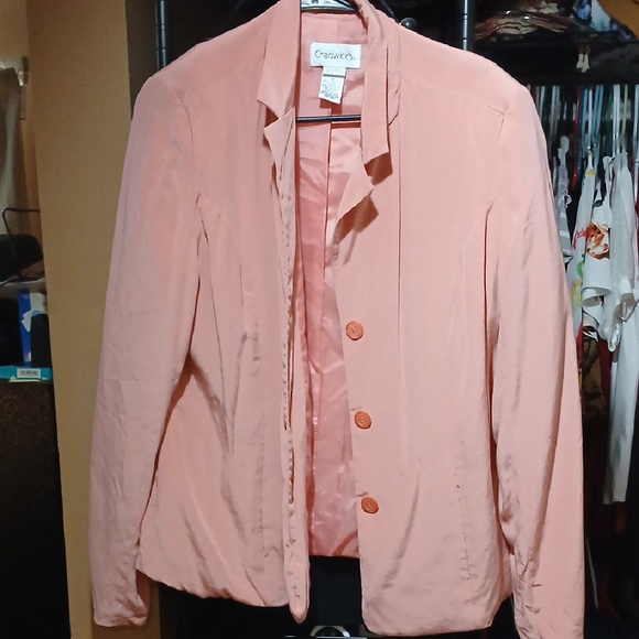 Chadwicks | Jackets & Coats | Chadwicks Pink Blazer Structured Suit ...